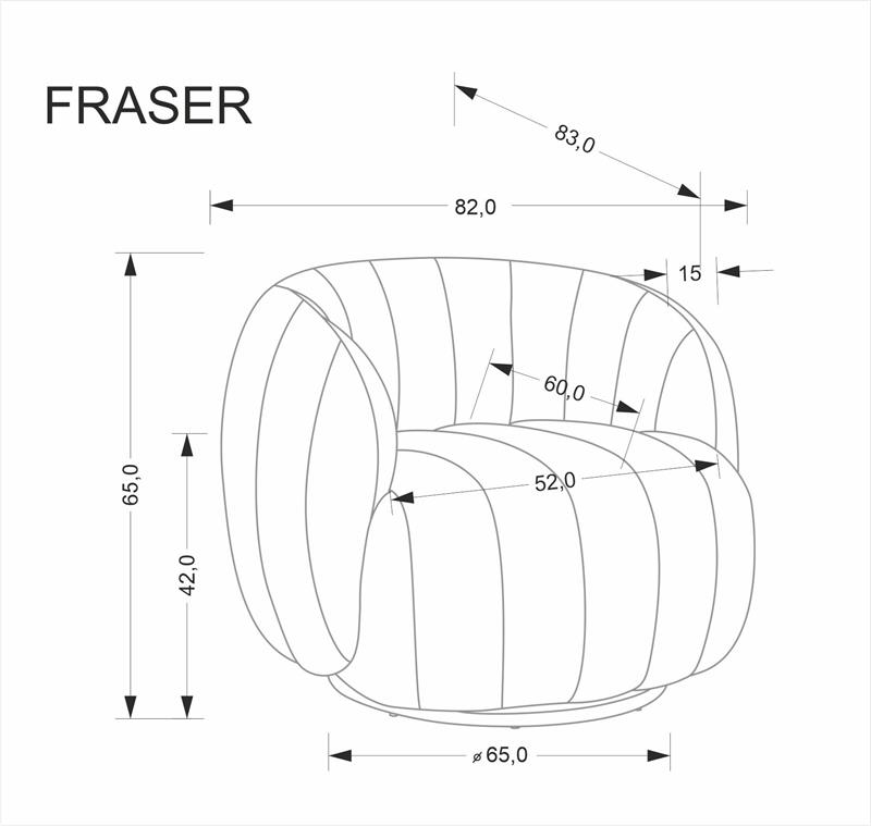 FRASER cream lounge chair – Newline